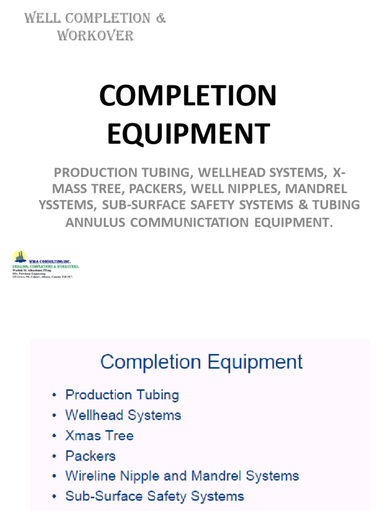Completion Equipment | PDF