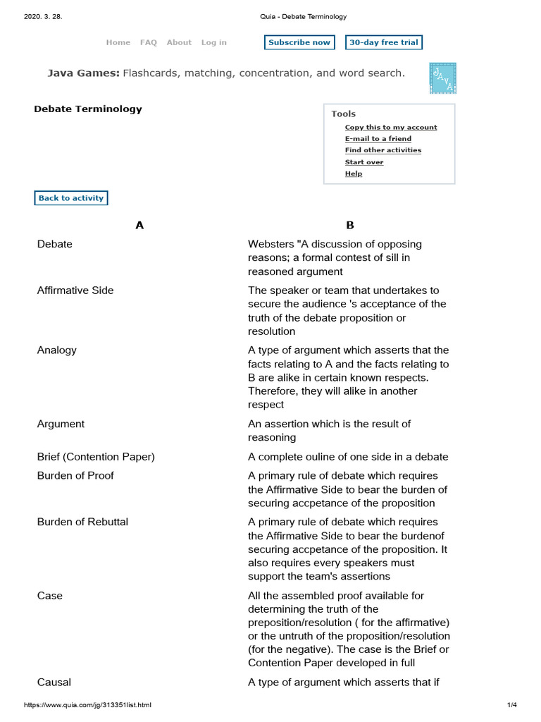 Essential Debate Terminology Guide | PDF | Argument | Evidence