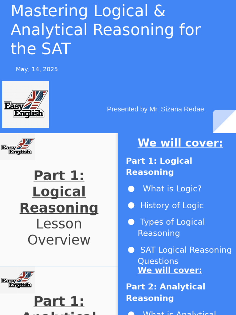 Logical Reasoning For SAT by Mr. Sizana. | PDF | Logic | Argument