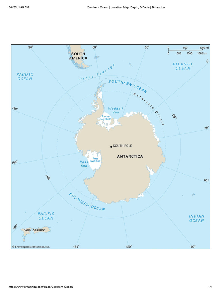 Southern Ocean - Location, Map, Depth, & Facts - Britannica | PDF
