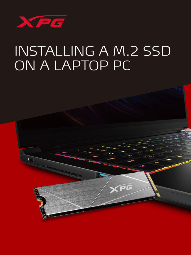Installing A m2 SSD On A Laptop PC XPG en | PDF | Solid State Drive | Screw