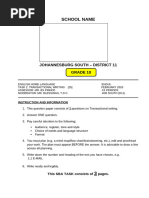 Grade 7 English H.L Term 4 Transactional Writing | PDF | Learning ...