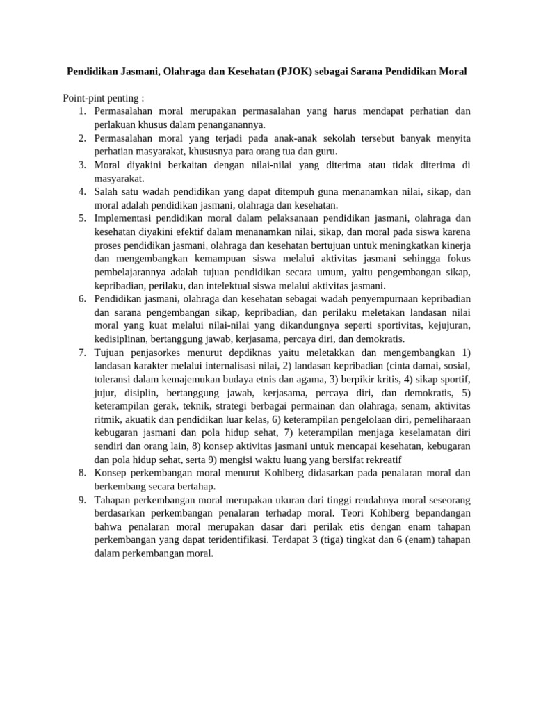 Pendidikan Jasmani | PDF