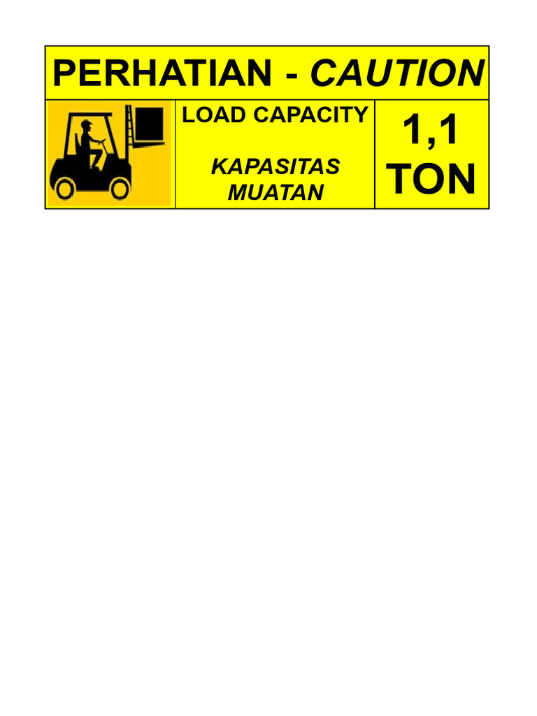 Signage Max Load Forklift | PDF