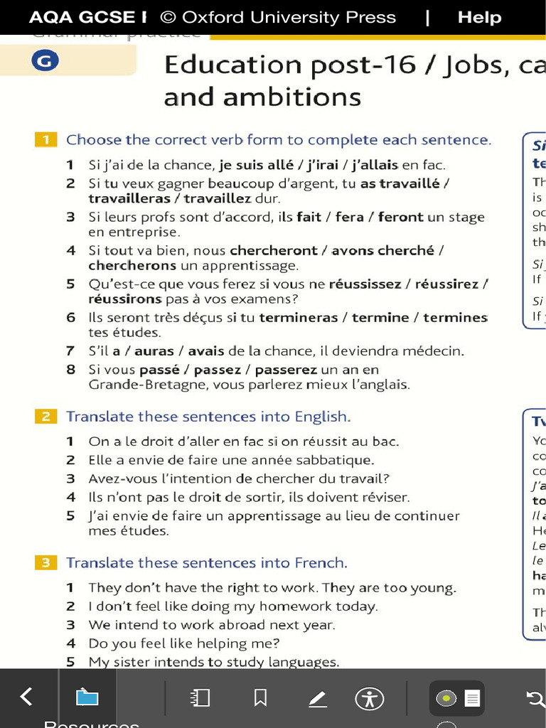 AQA GCSE French Higher | PDF