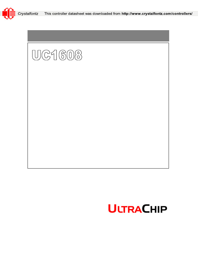 UltraChip UC1608 1.1 | PDF | Capacitor | Liquid Crystal Display
