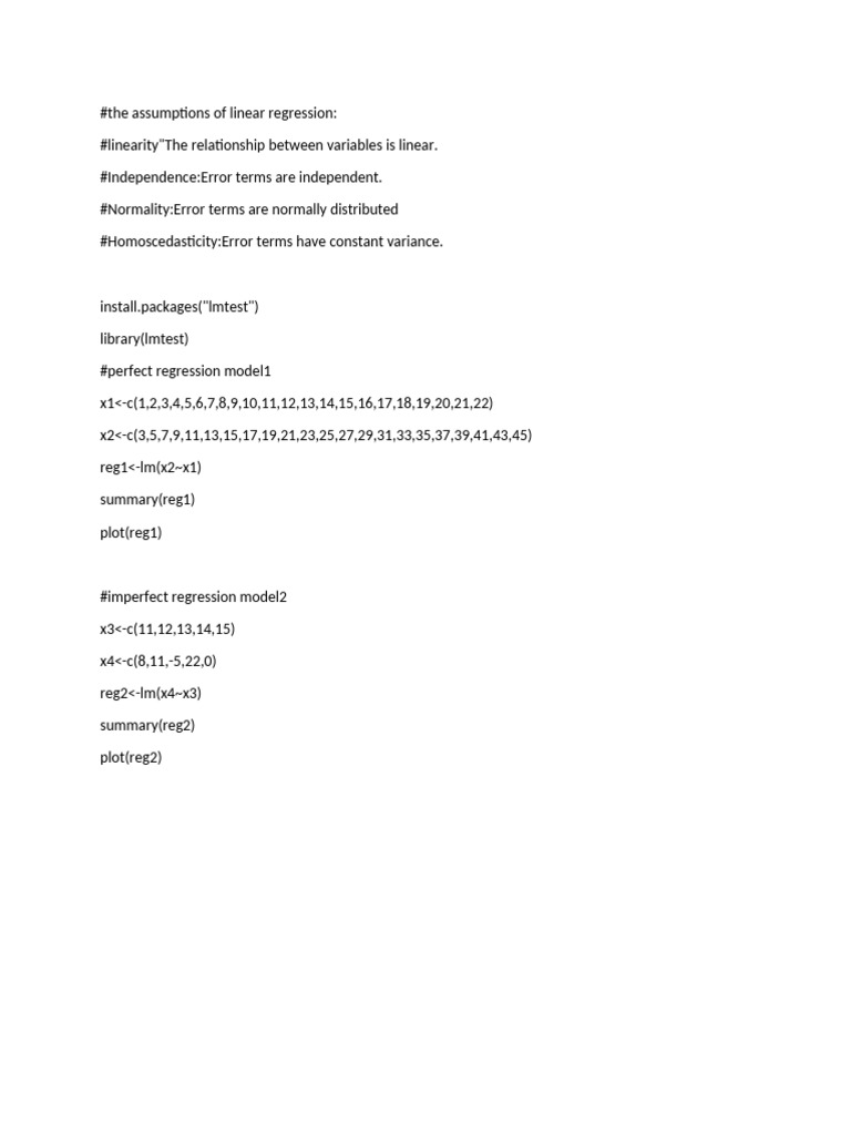 Regression Analysis in R | PDF