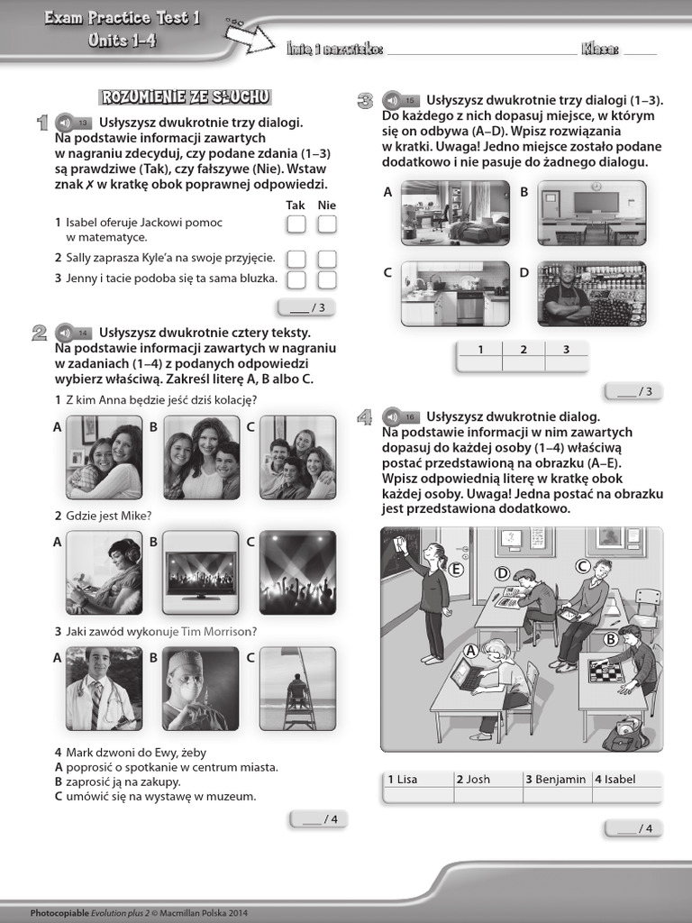 Exam Practice Test 1 Units 1-4 | PDF