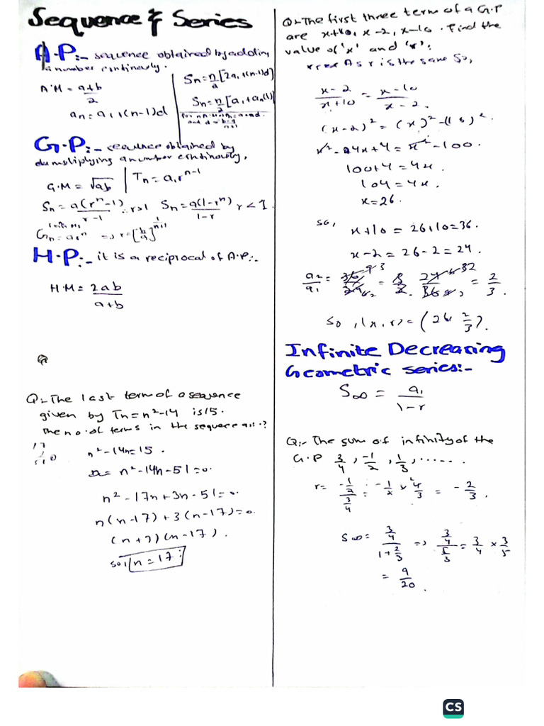 Sequence and Series | PDF