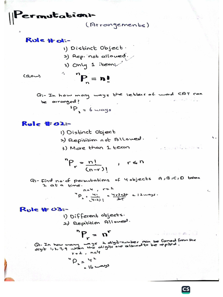 Permutation, Combinations and Probability | PDF