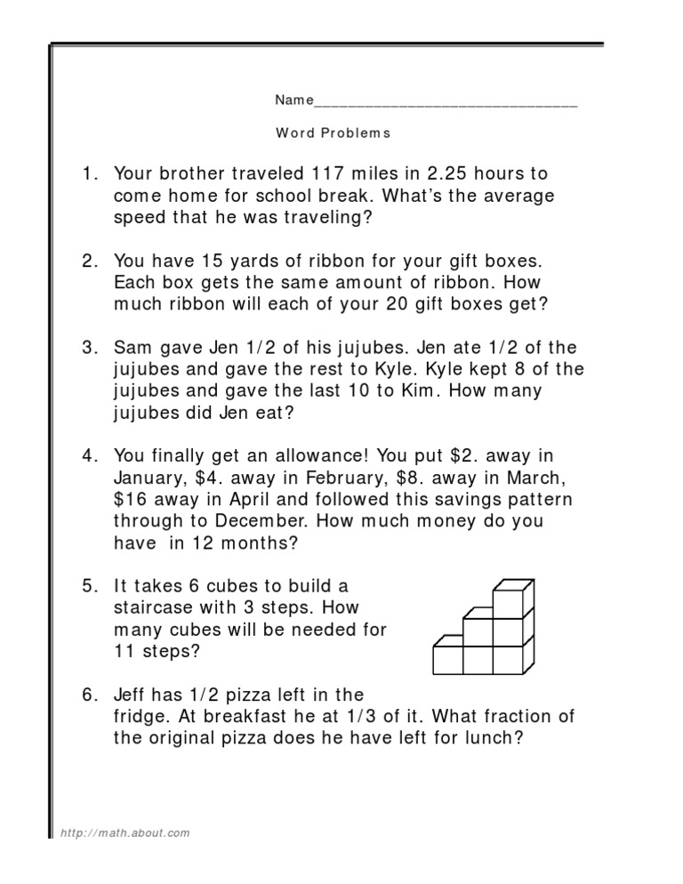 Engaging Math Word Problems for Kids | PDF