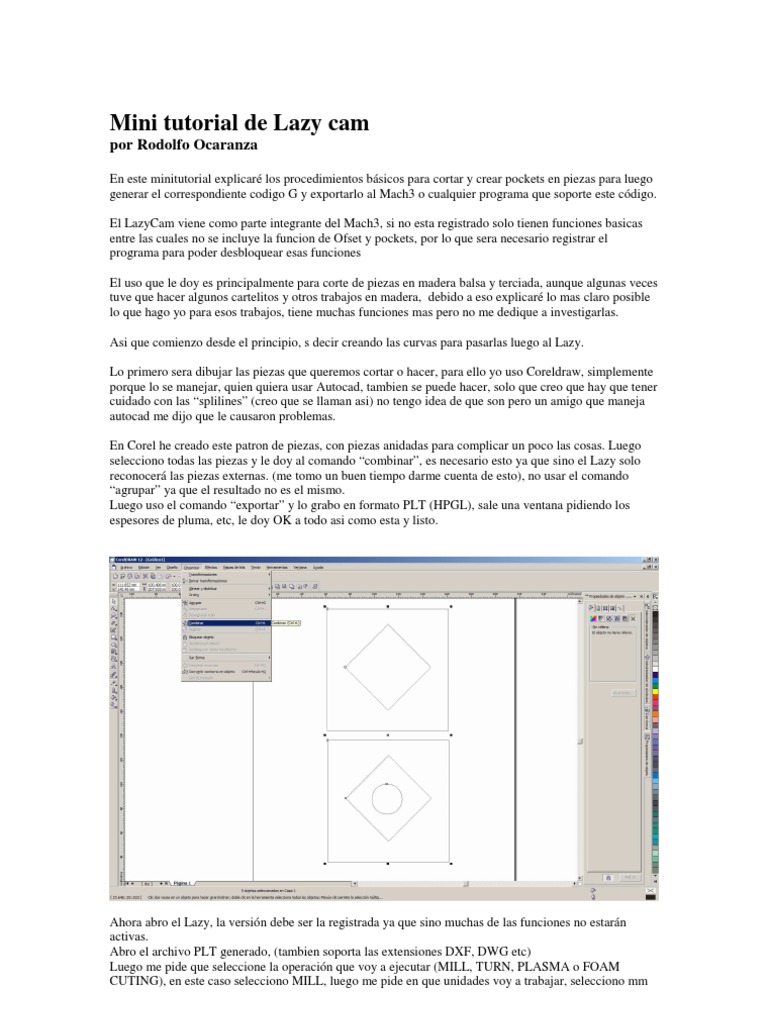 TUTORIAL Basico Lazy Cam | PDF | Herramientas | Dibujo