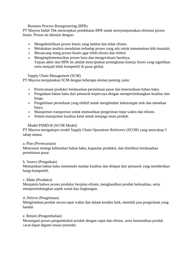 Rangkuman Business Process Reengineering | PDF