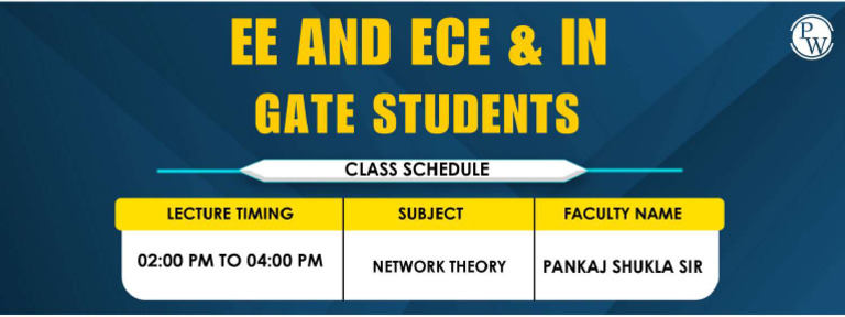 Class Schedule - Network Theory | PDF
