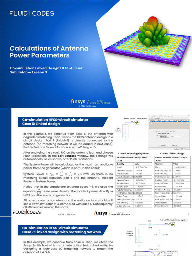 HFSS Circuit Simulation: Linked Design | PDF | Antenna (Radio ...