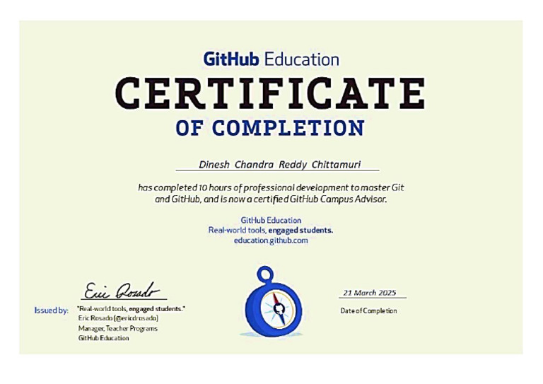 Dinesh - GitHub | PDF