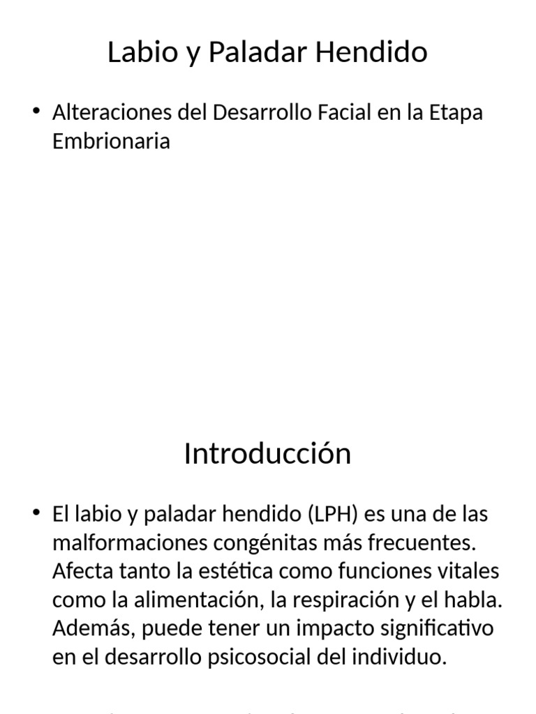 Labio y Paladar Hendido: Causas y Tratamiento | PDF | El embarazo ...
