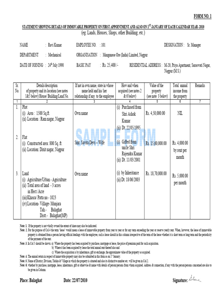 Sample Form | PDF | Lease | Financial Services