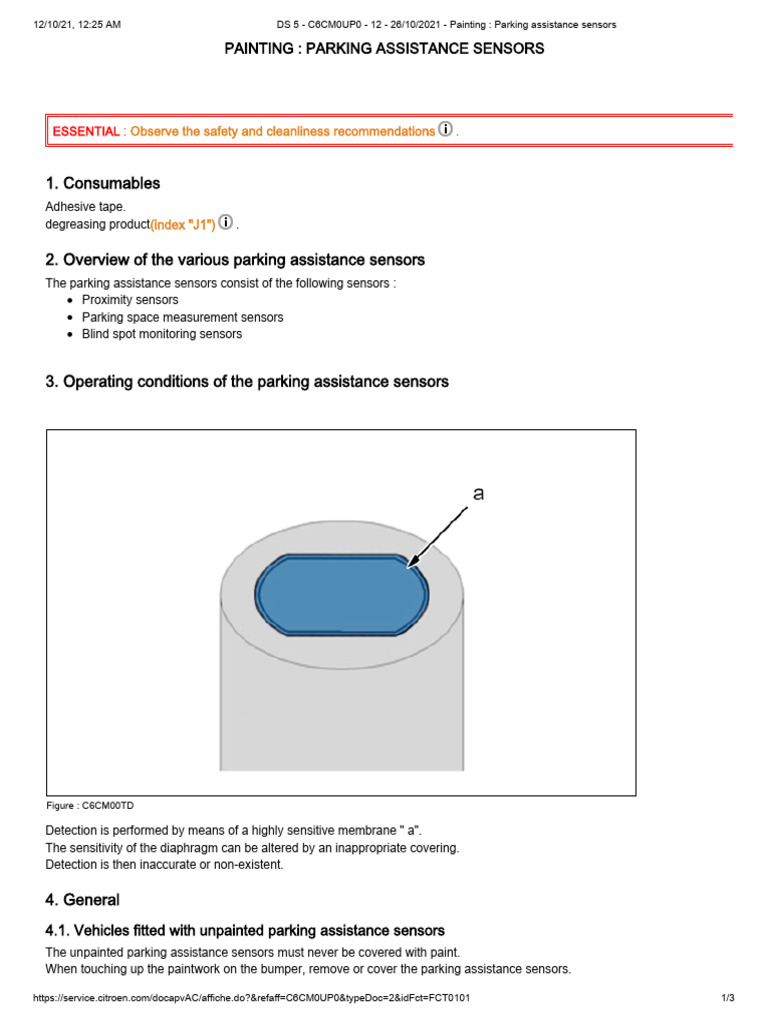 DS 5 - C6CM0UP0 - 12 - 26 - 10 - 2021 - Painting - Parking Assistance ...