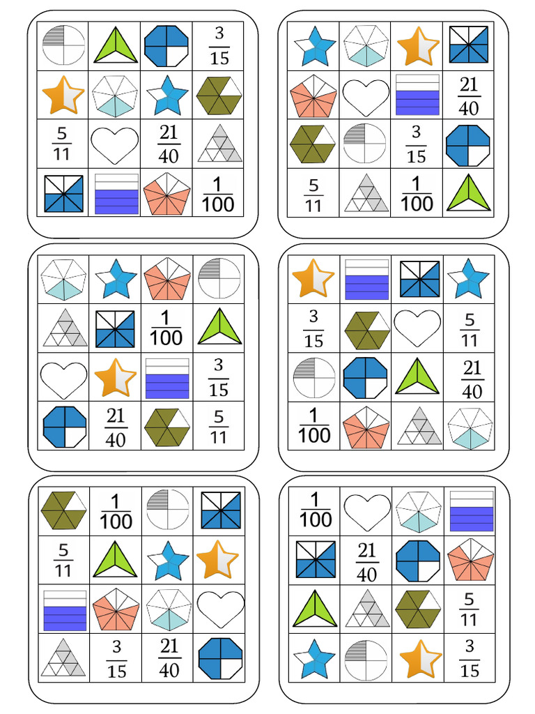 Fraction Bingo | PDF