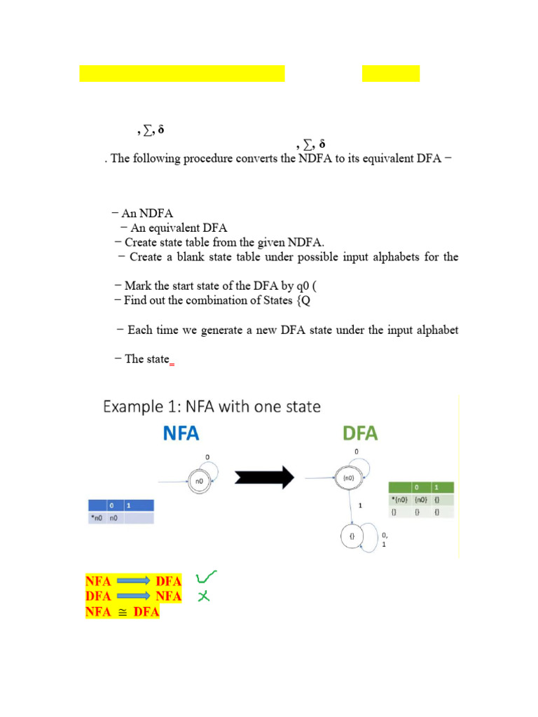Convert NFA to DFA: Step-by-Step Guide | PDF | Algorithms | Theoretical ...