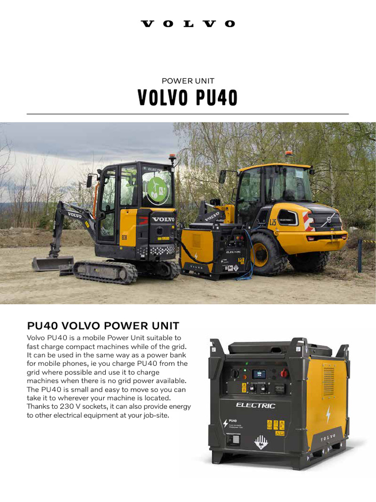 VCE PU40 Flyer-Volvo-Pu40-En-21-20062961-D | PDF | Alternating Current ...