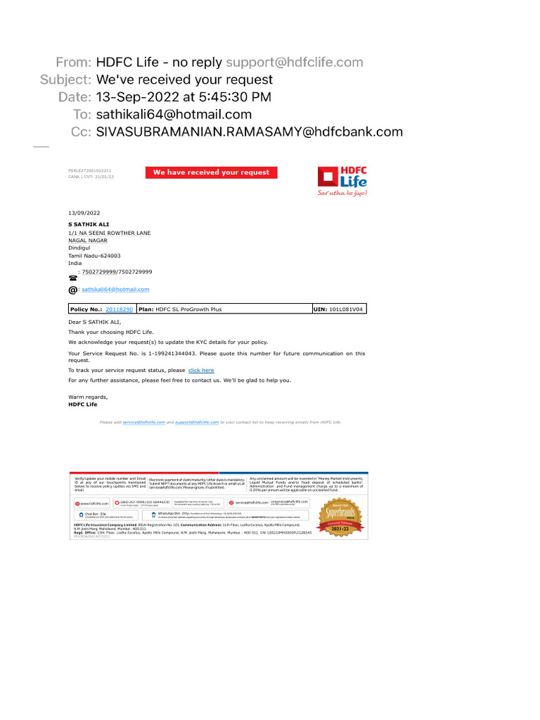 We'Ve Received Your Request | PDF
