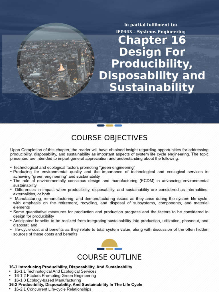 Chapter 16 (Design For Producibility, Disposability and Sustainability ...