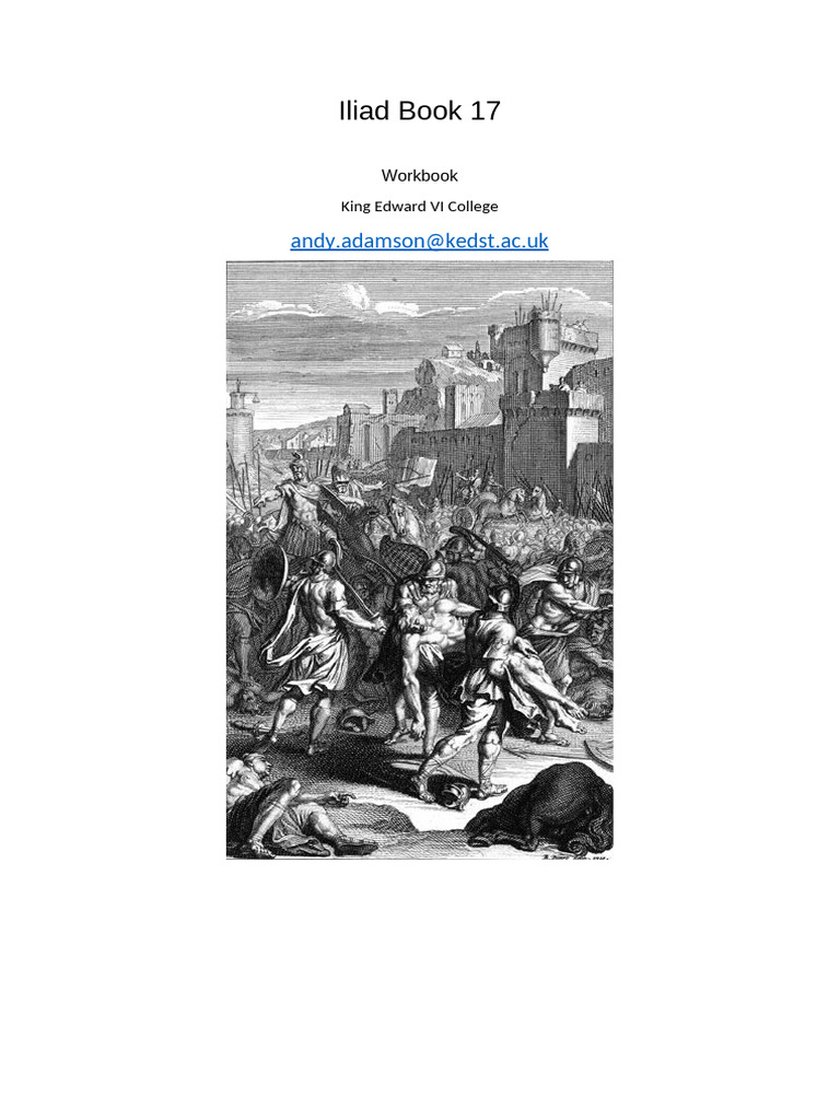 New Workbook Iliad Book 17 | PDF | Hector | Achilles
