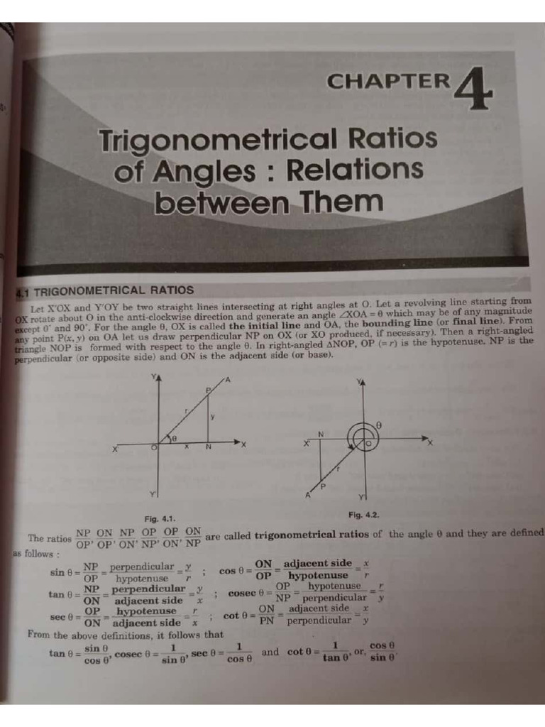 Trigonometry of Angles and Ratios and Allied Angles PDFF | PDF