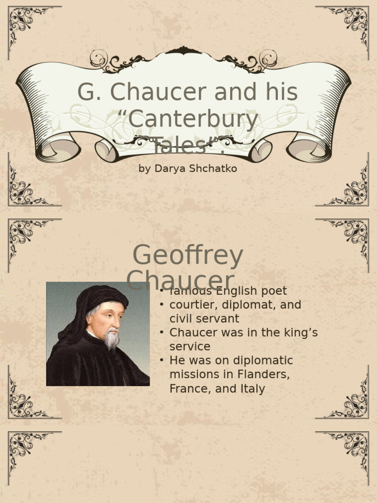 G. Chaucer and His “Canterbury Tales”. | PDF