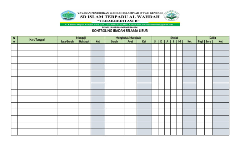 Kontroling Muraja'Ah Dan Mengaji Di Rumah | PDF