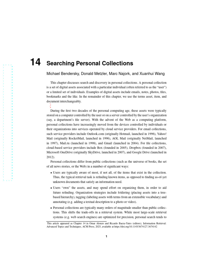 Personal Collection Search Strategies | PDF | Tag (Metadata ...