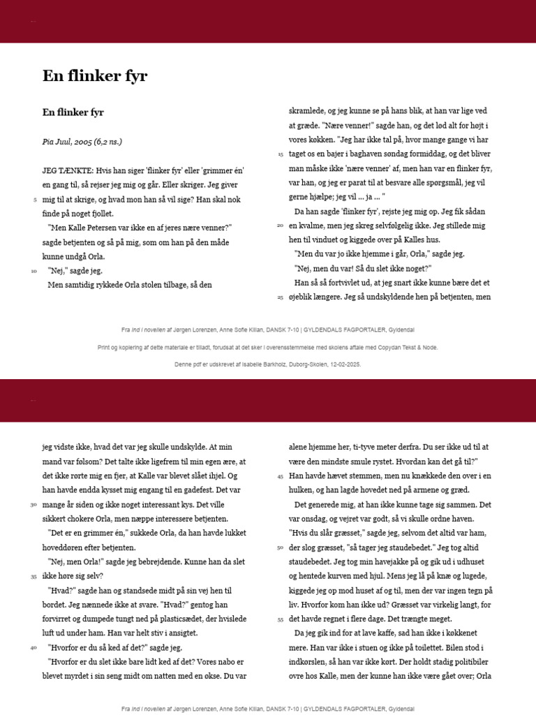 En Flinker Fyr | PDF