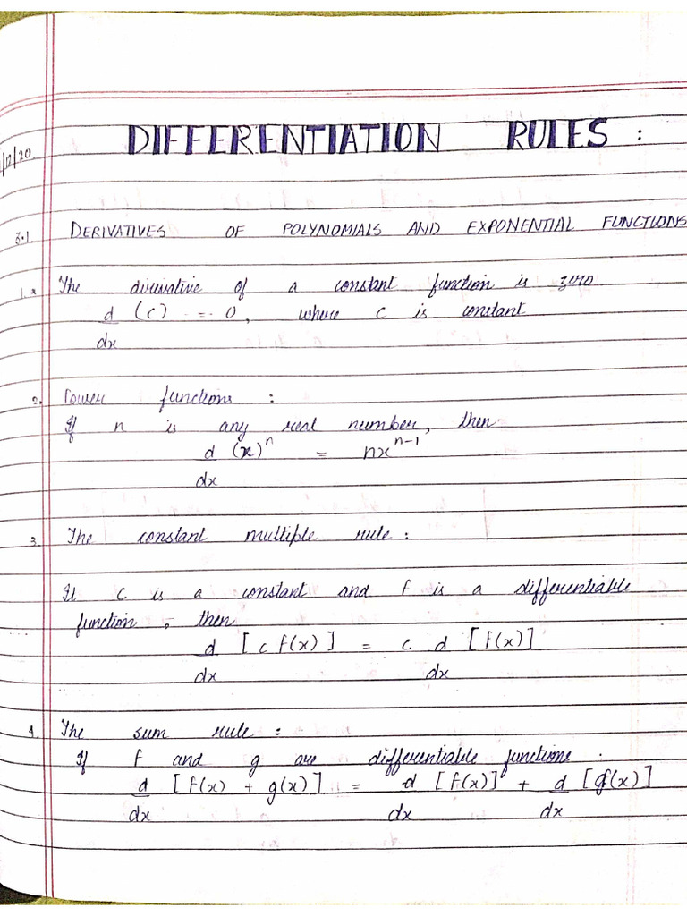 Calculus Chapter 2 | PDF