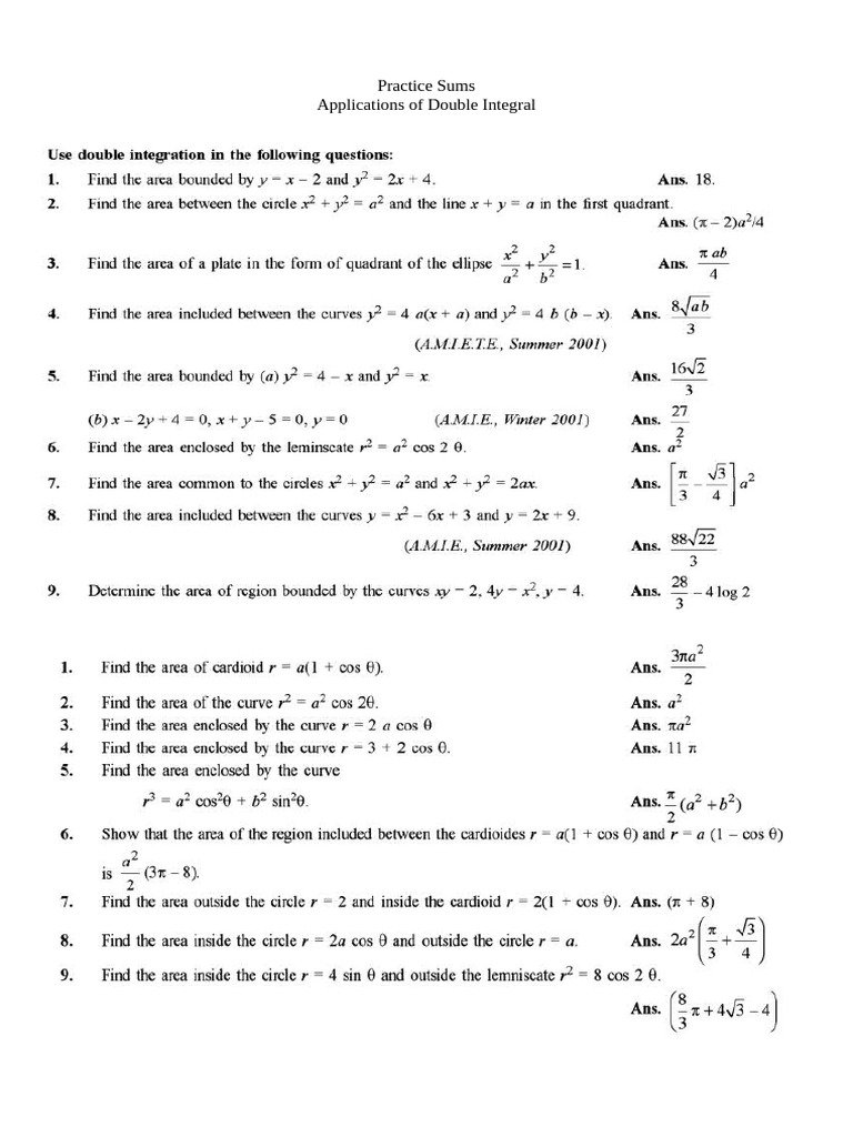 Practice Sums (Area) | PDF