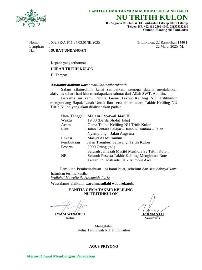 Takbir Keliling | PDF