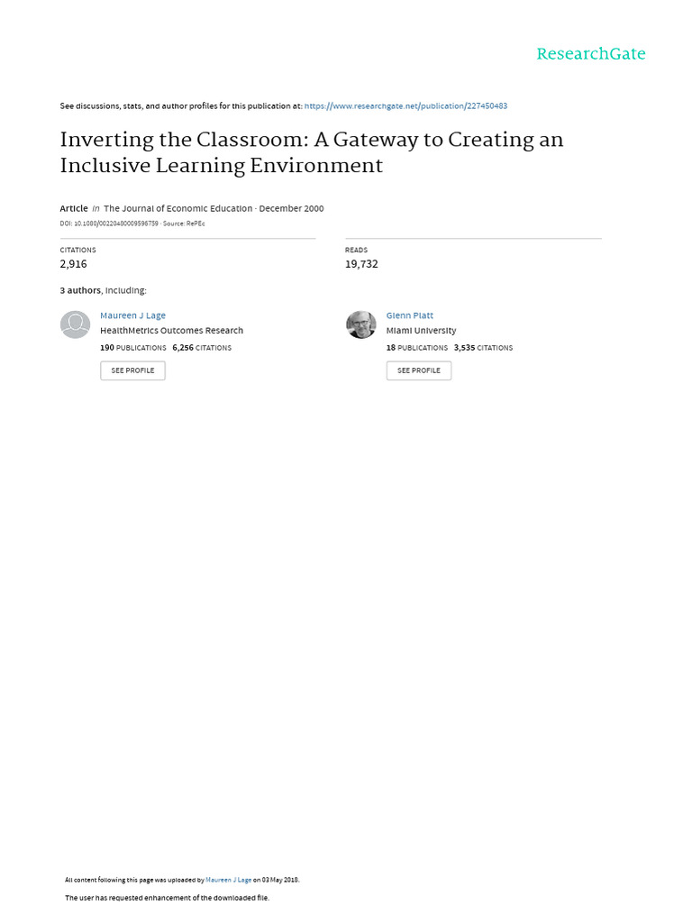 Inverted Classroom Paper | PDF