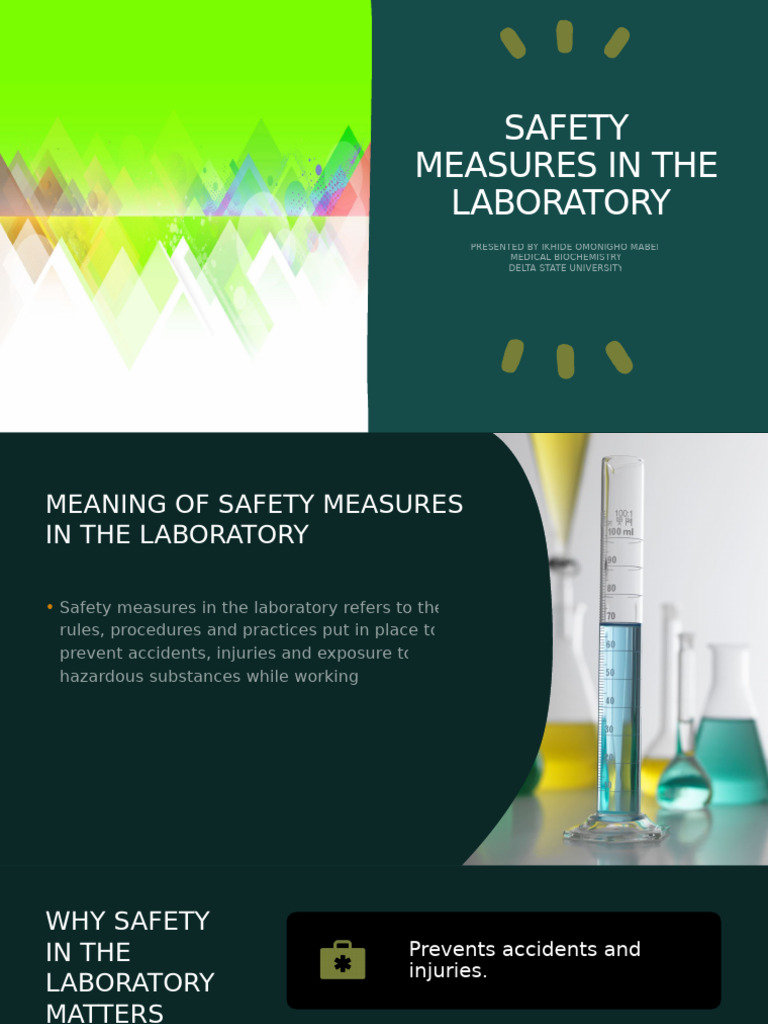 Safety Measures in The Lab | PDF | Laboratories | Personal Protective ...