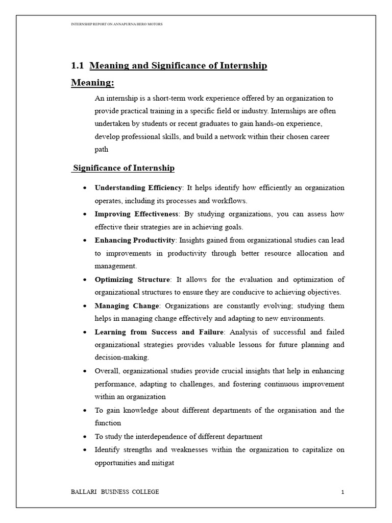 Complete Internship Report Expanded | PDF | Methodology | Motorcycle