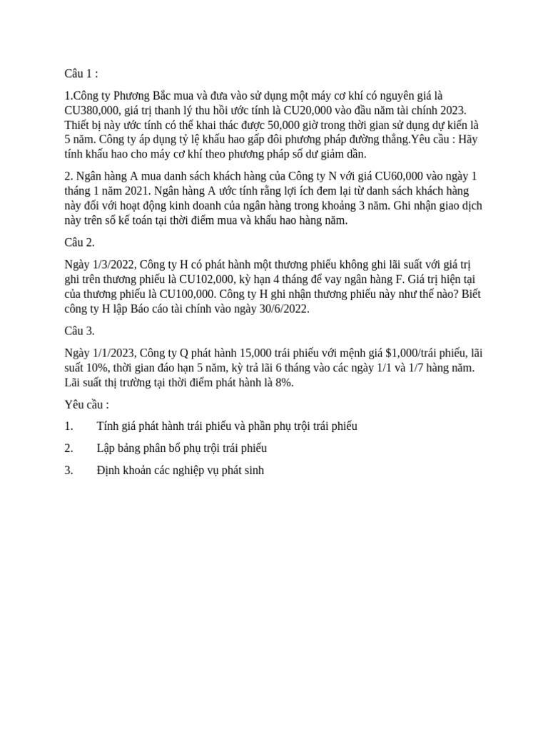 Đề Kiểm Tra KTTC2 - đề 2 Lần 1 | PDF