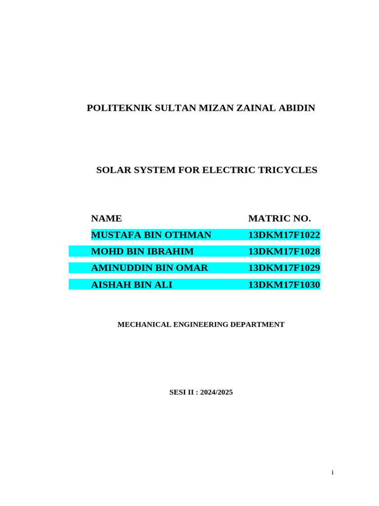 Template Report (Project 1) | PDF | Battery Charger