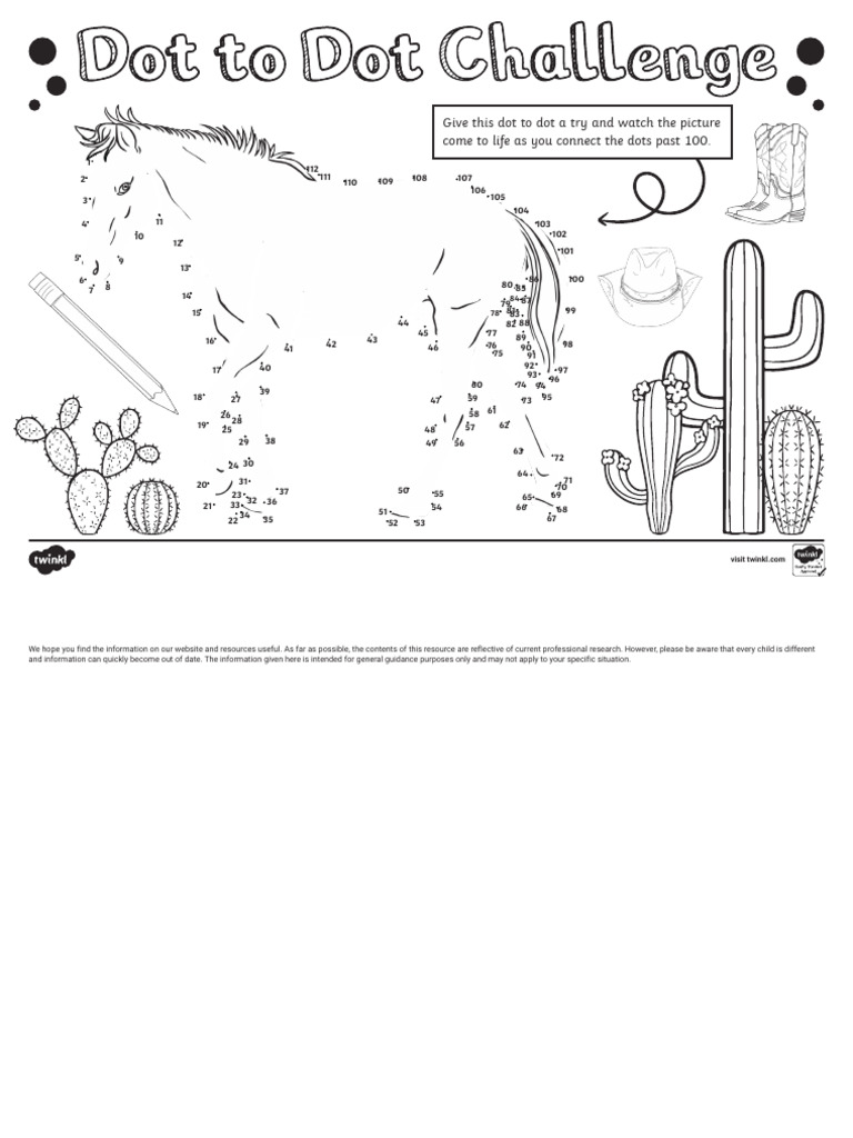 Cfe T 16864 Dot To Dot Past 100 Worksheet - Ver - 6 | PDF