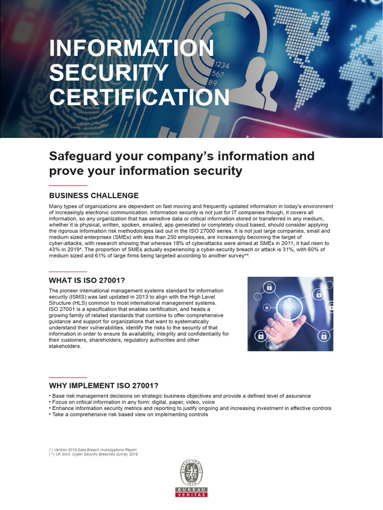 ISO 27001 Information Security Certification | PDF | Computer Security | Security