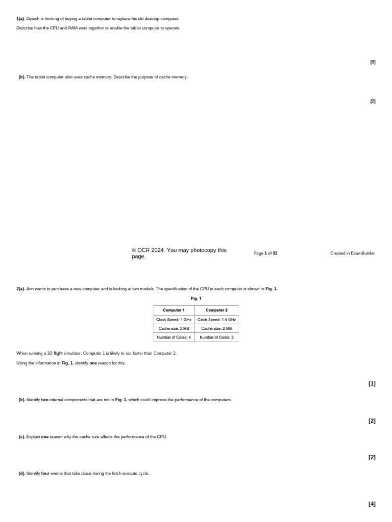 1-1 - Systems Architecture | PDF | Central Processing Unit | Random ...