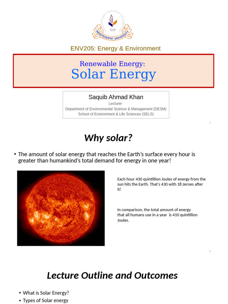 Solar Energy Summer 2025 | PDF | Solar Energy | Photovoltaics