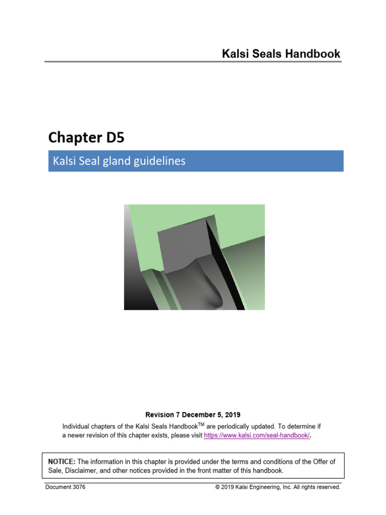 D05 Kalsi Seal Gland Guidelines | PDF | Extrusion | Pressure