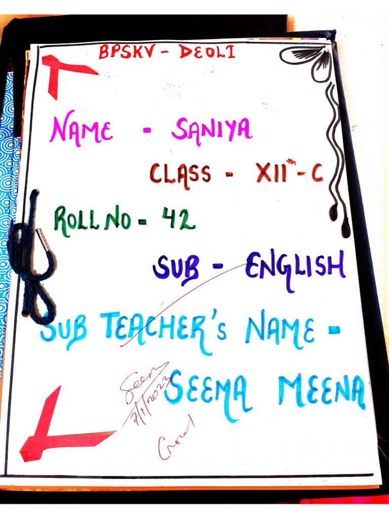English Project File | PDF