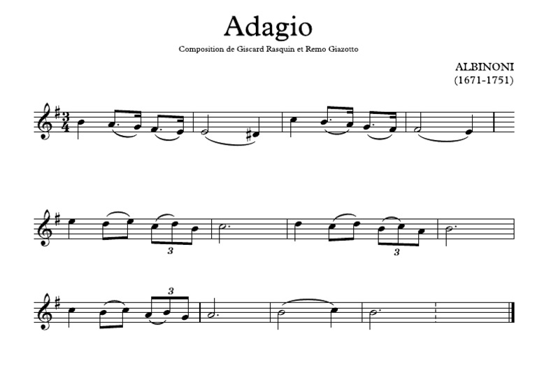 Adagio Albinoni en Sol | PDF