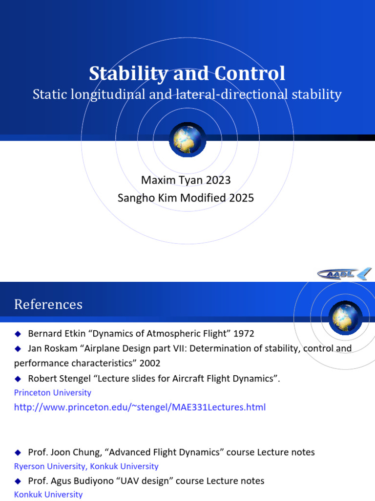 제5-1강 - Static stability | PDF | Aerospace | Classical Mechanics